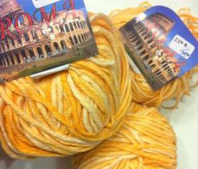 - 3 Balls X Roma Italy Yarn 50%cotton 50% Acrylic (yellow) on Luulla