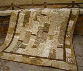 Handmade Quilt Contemporary Neutral on Luulla