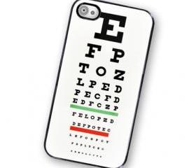 Eye Chart Iphone Hard Case, Fits Iphone 4 And Iphone 4s - Black Trim on ...