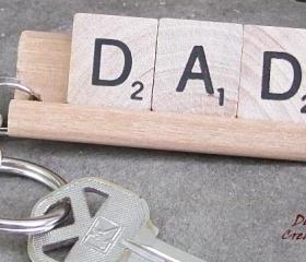 Dad Scrabble Tile Keychain on Luulla