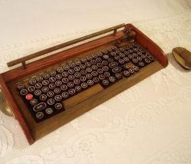 Antique Looking Computer Keyboard - Mouse With Victorian Styling ...