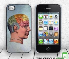 Vintage Brain Diagram Odd Art Iphone Hard Case - Fits Iphone 4 And ...