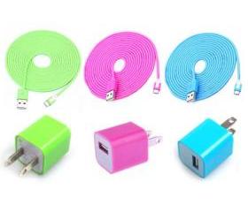 Total 6pcs/lot! Cool Colouful 3pcs Usb Cord And Charger For Iphone 5 on ...
