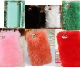 Pretty Colorful Fluffy Style Iphone Fur Case For 4 4s 5 on Luulla