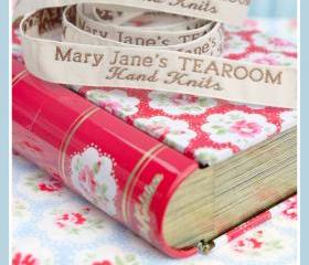 Mary Jane's Tearoom Woven Labels X 4 / / For Mjt Hand Knits/toy ...