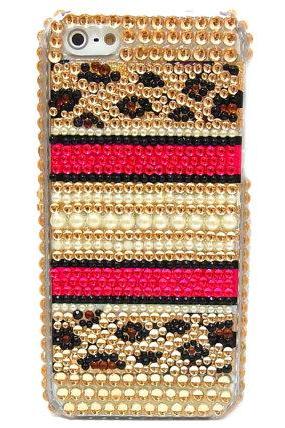 Gold/Silver Pyramid Stud Black Hard Case Cover For Apple IPhone 5 Case ...